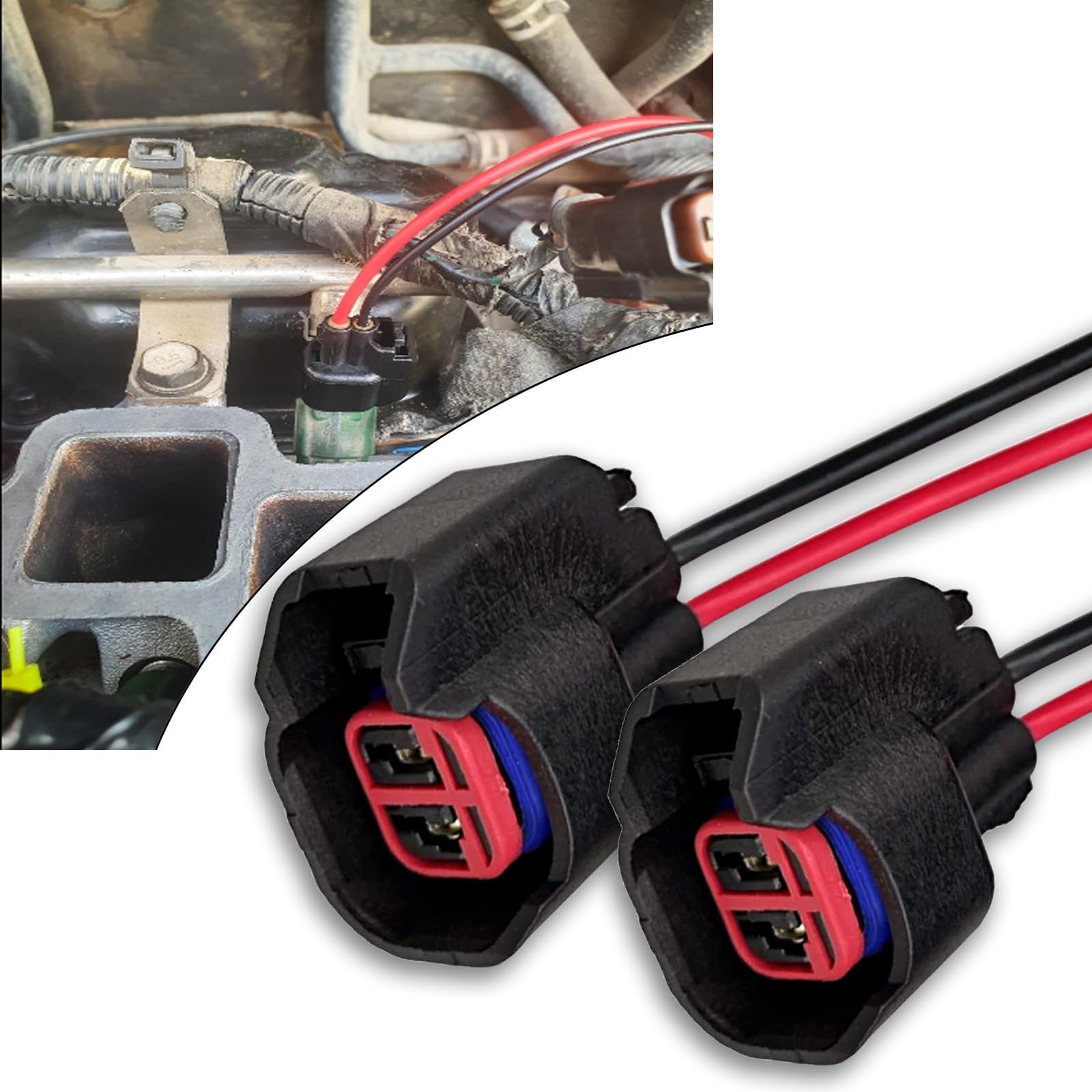 Amazon.com: Sodcay 2 PCS EV6 EV14 Injector Connector, Fuel Injector ...