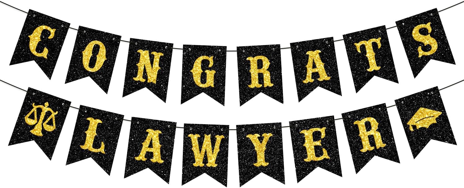 Amazon.com: LOVELY BITON Congrats Lawyer Banner, Future Lawyer, Passed ...