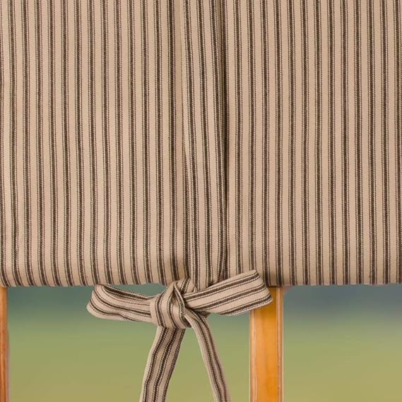 Amazon.com: York Ticking Roll Tie Valance Black and Nutmeg 26" x 36 ...