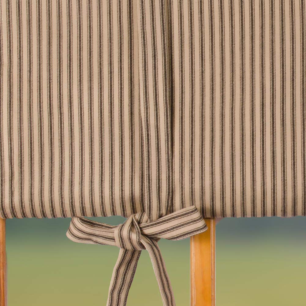 Amazon.com: York Ticking Roll Tie Valance Black and Nutmeg 26" x 36 ...