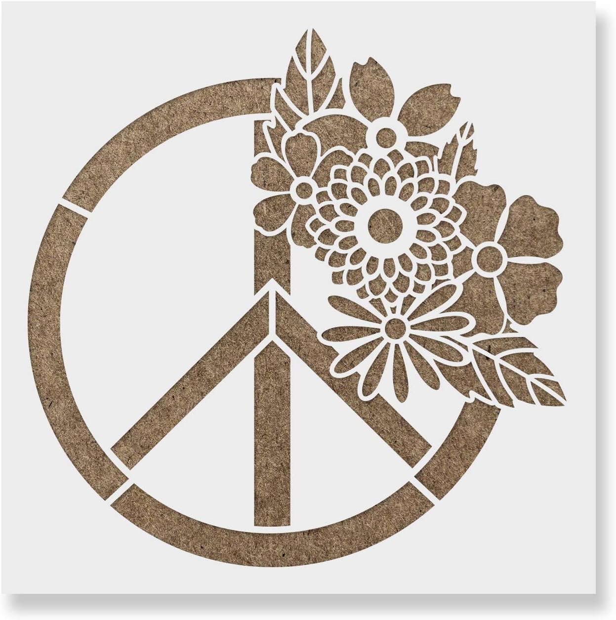 Amazon.com: Peace Sign Stencil - Hippie Stencil, Peace Sign Print ...