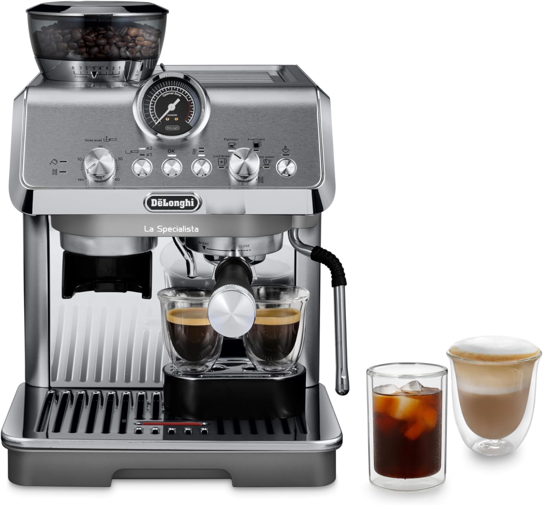 Amazon.com: Calphalon Espresso Machine with Coffee Grinder, Tamper ...