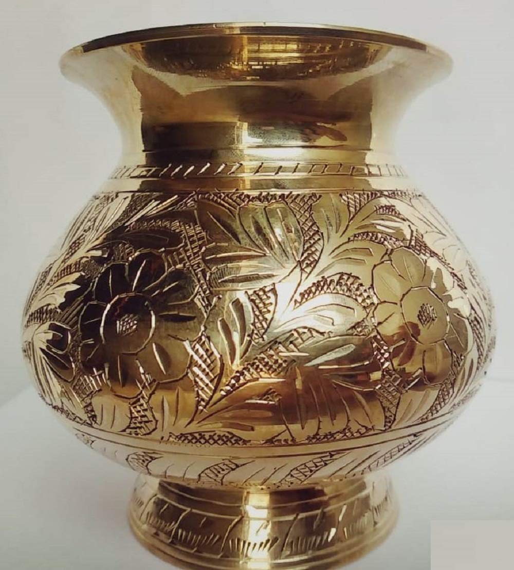 Mkd2 Rise Pure Brass Lota | Kalash | Pooja Lota | Puja Lota ...