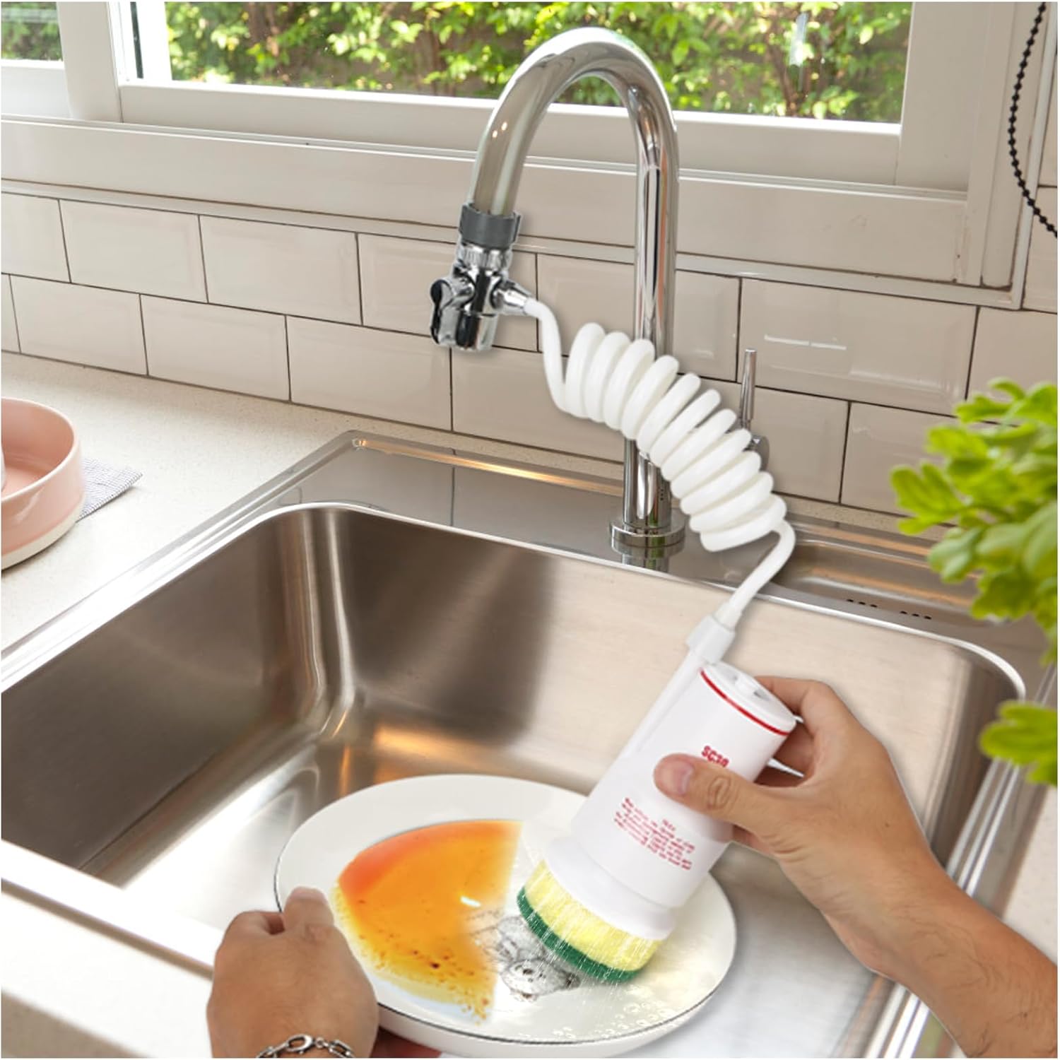 Amazon.com: Water Power Self-Rotating Dish Brush, No Electricity ...