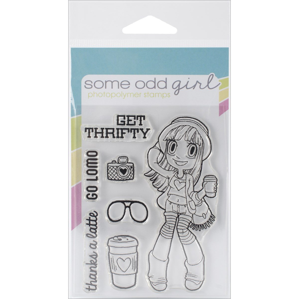 Some Odd Girl Stamps Clear Stamp Set, 4 by 3-Inch, Hipster Mae : Amazon ...