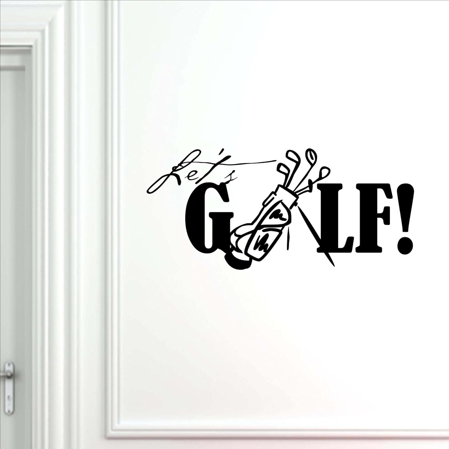 Amazon.com: Let's Golf | Golf Wall Décor | Golfing Decal | Golf Décor ...