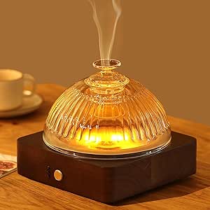 Lecdura 200ml Glass Dome Essential Oil Diffuser, Ultrasonic Aroma ...