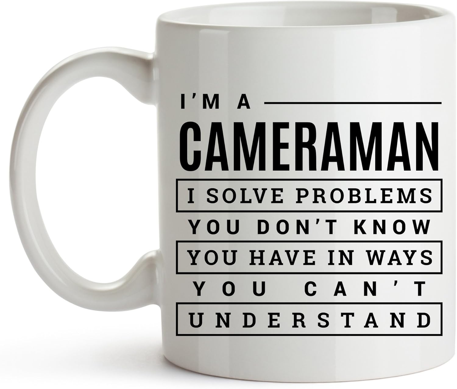 Amazon.com: YouNique Designs Cameraman Mug, 11 Ounces, Funny Cameraman ...
