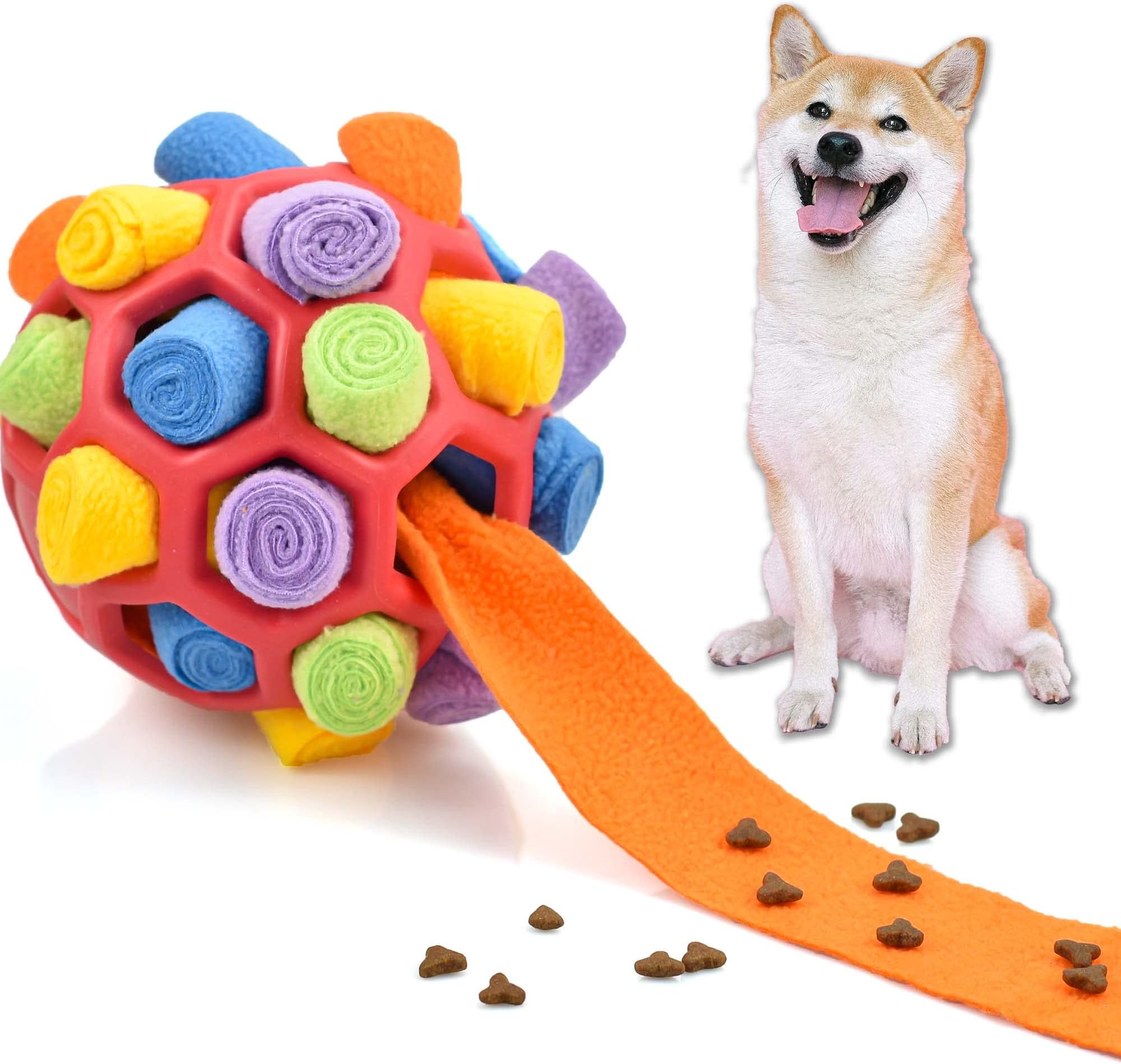 Snuffle Ball for Dogs,Dog Chew Toys Interactive Dog Puzzle Toys Treat ...