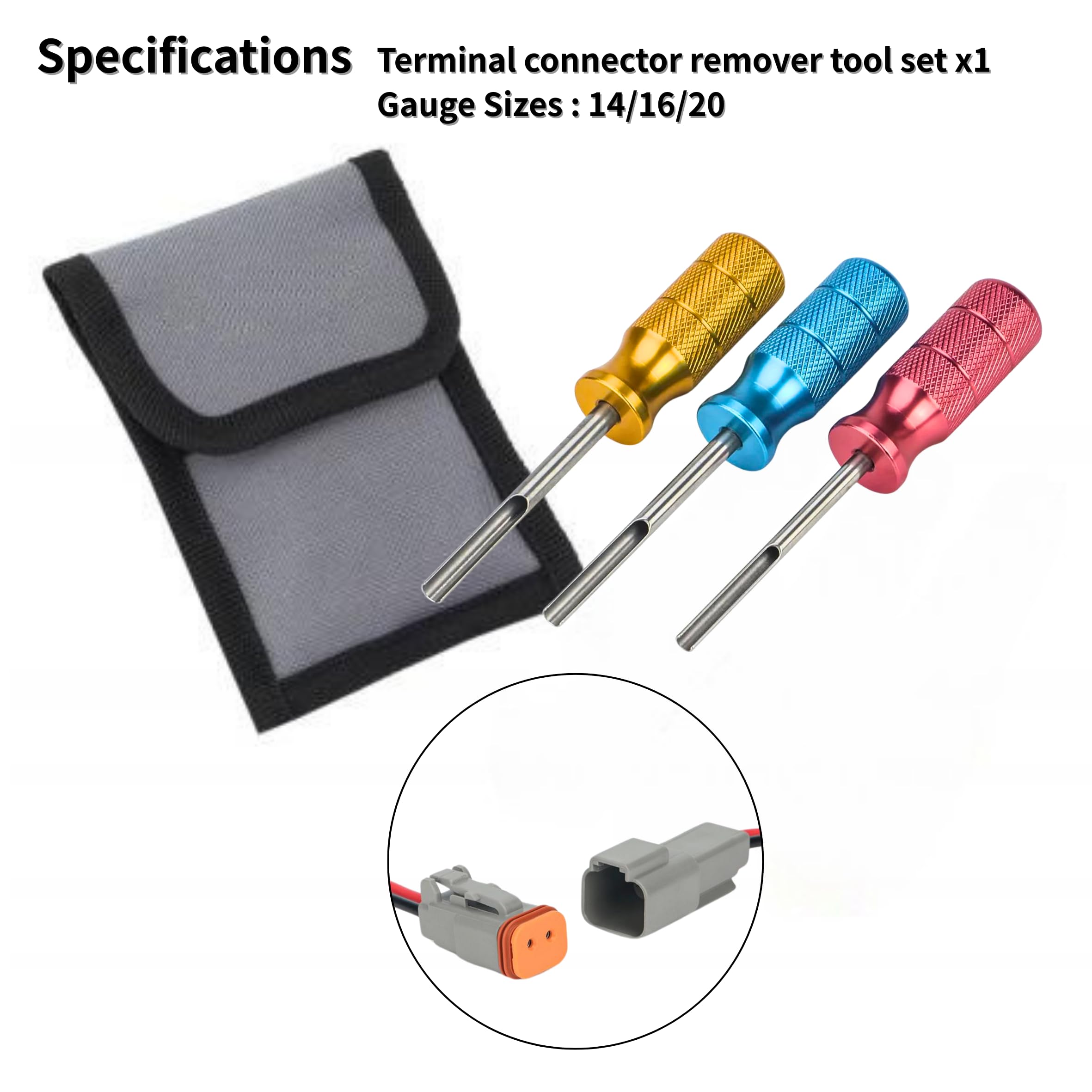 Snapklik.com : Parts PTT Deutsch Terminal Removal Key Tool, 14/16 / 20 ...