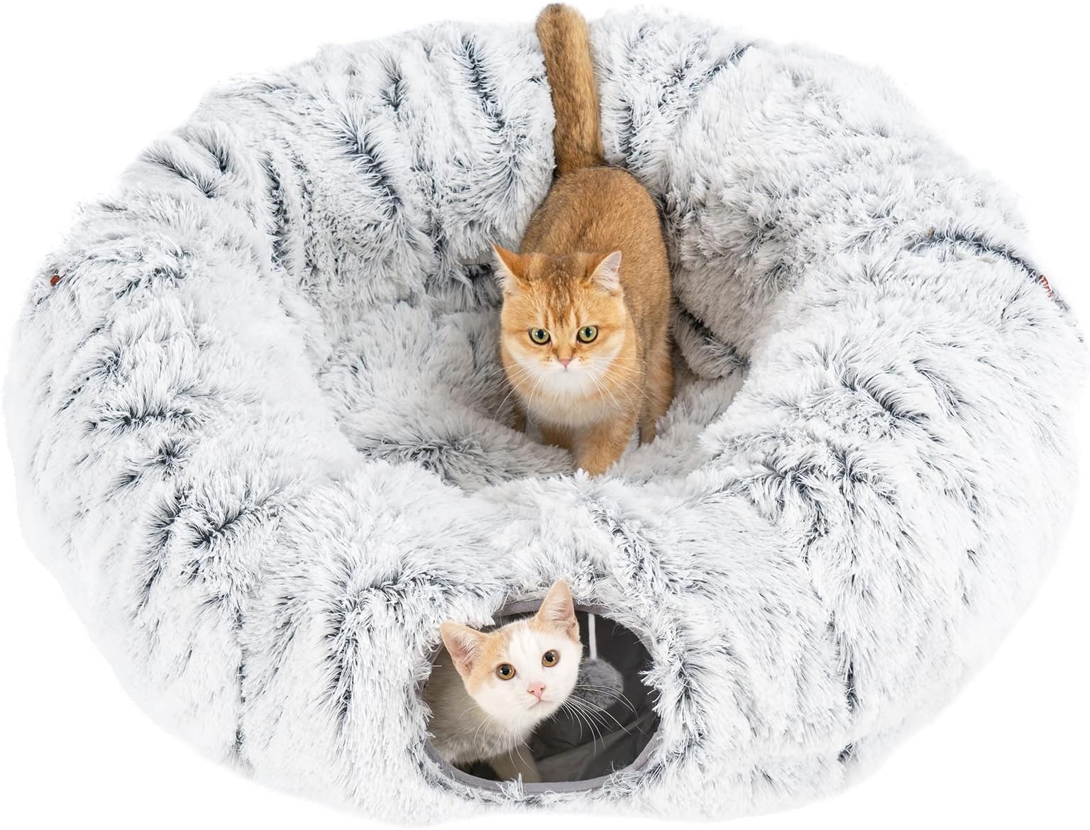 Avont Cat Tunnel Bed with Central Mat, Large Cat Donut Bed Tunnel Tube ...