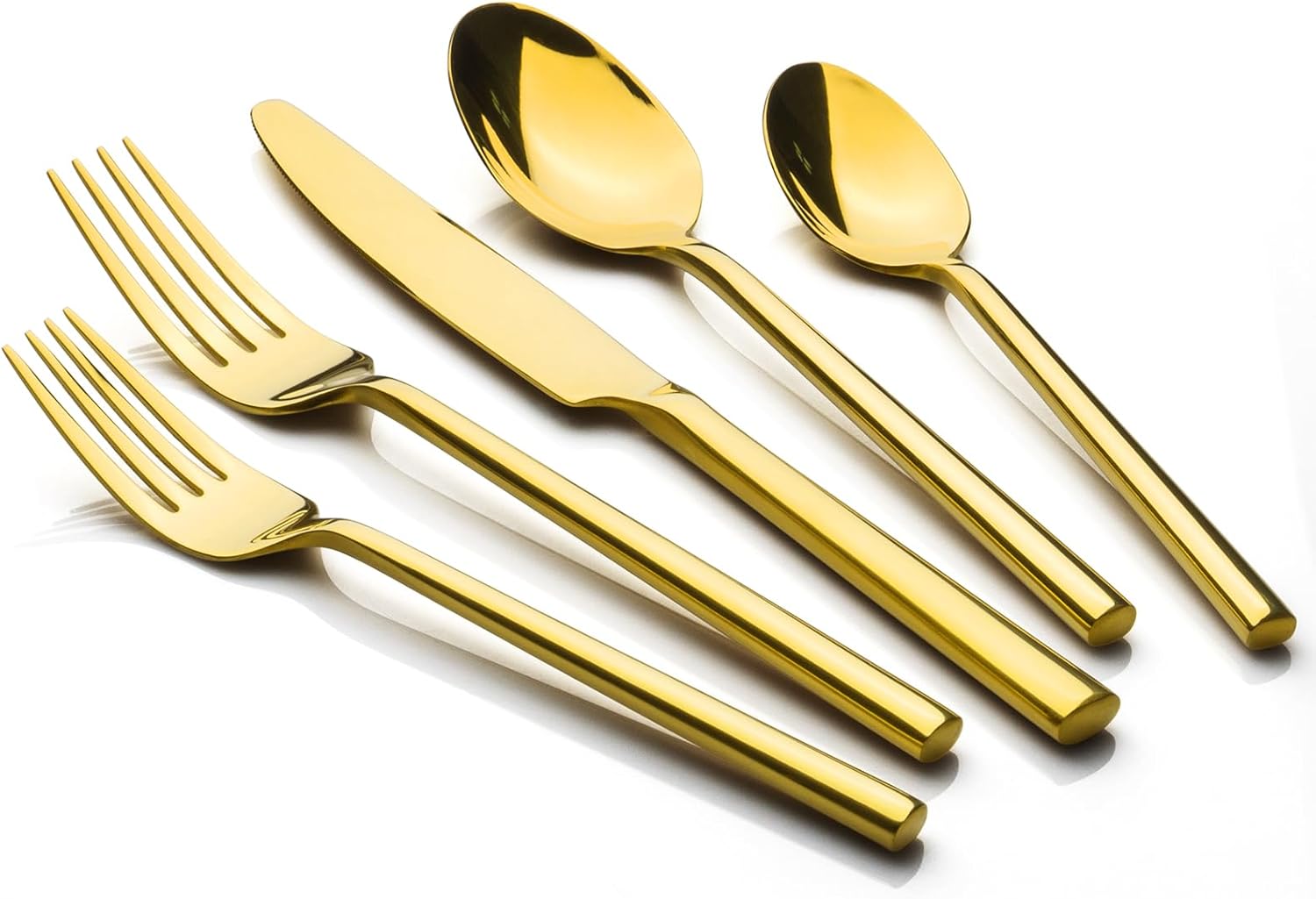 Amazon.com: Alata Potter Gold 20-Piece Forged Silverware Set with ...
