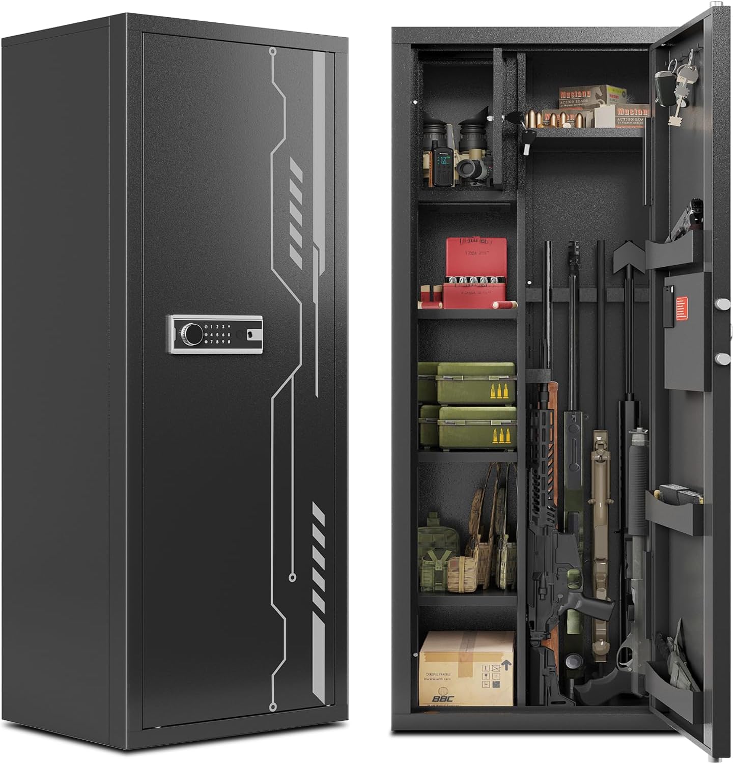 Amazon.com: KAER [2024 NEW] 15-20 Gun Safe,Gun Safes for Rifles and ...