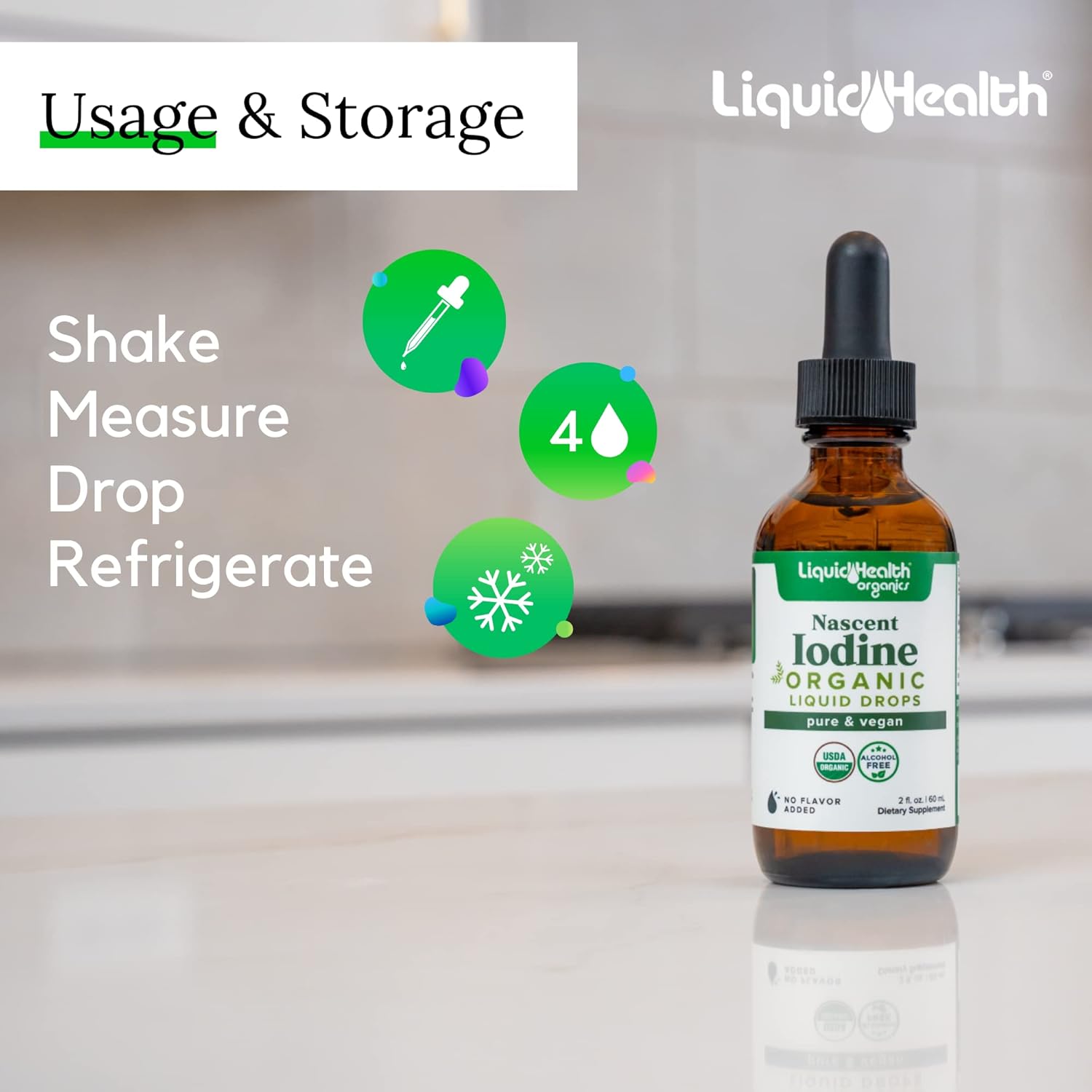 LIQUIDHEALTH Nascent – Líquido orgánico de yodo líquido, gotas de yodo ...