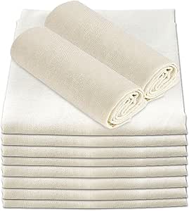TSHAOUN 10 Pieces Cheesecloth for Straining, 40 x 40 cm Reusable Square ...