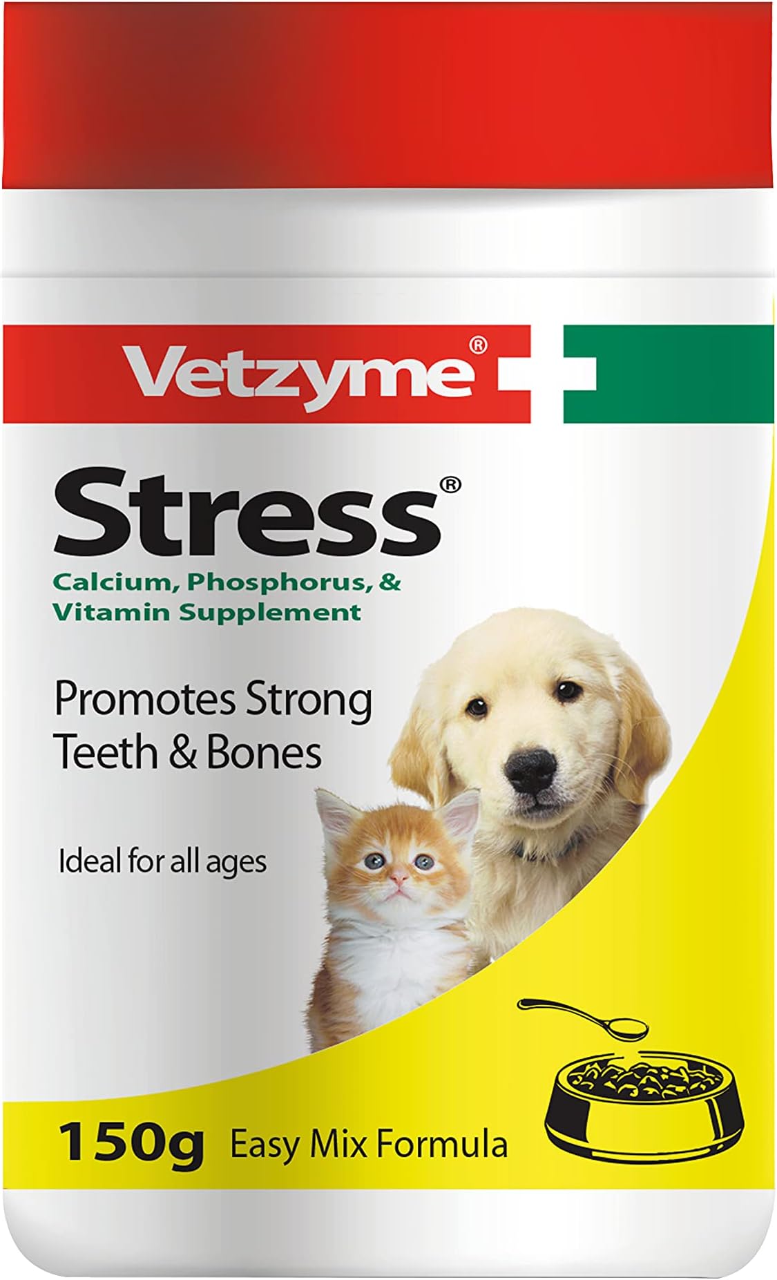 Vetzyme Stress Supplement Powder for Dogs and Cats - Balanced Multi ...