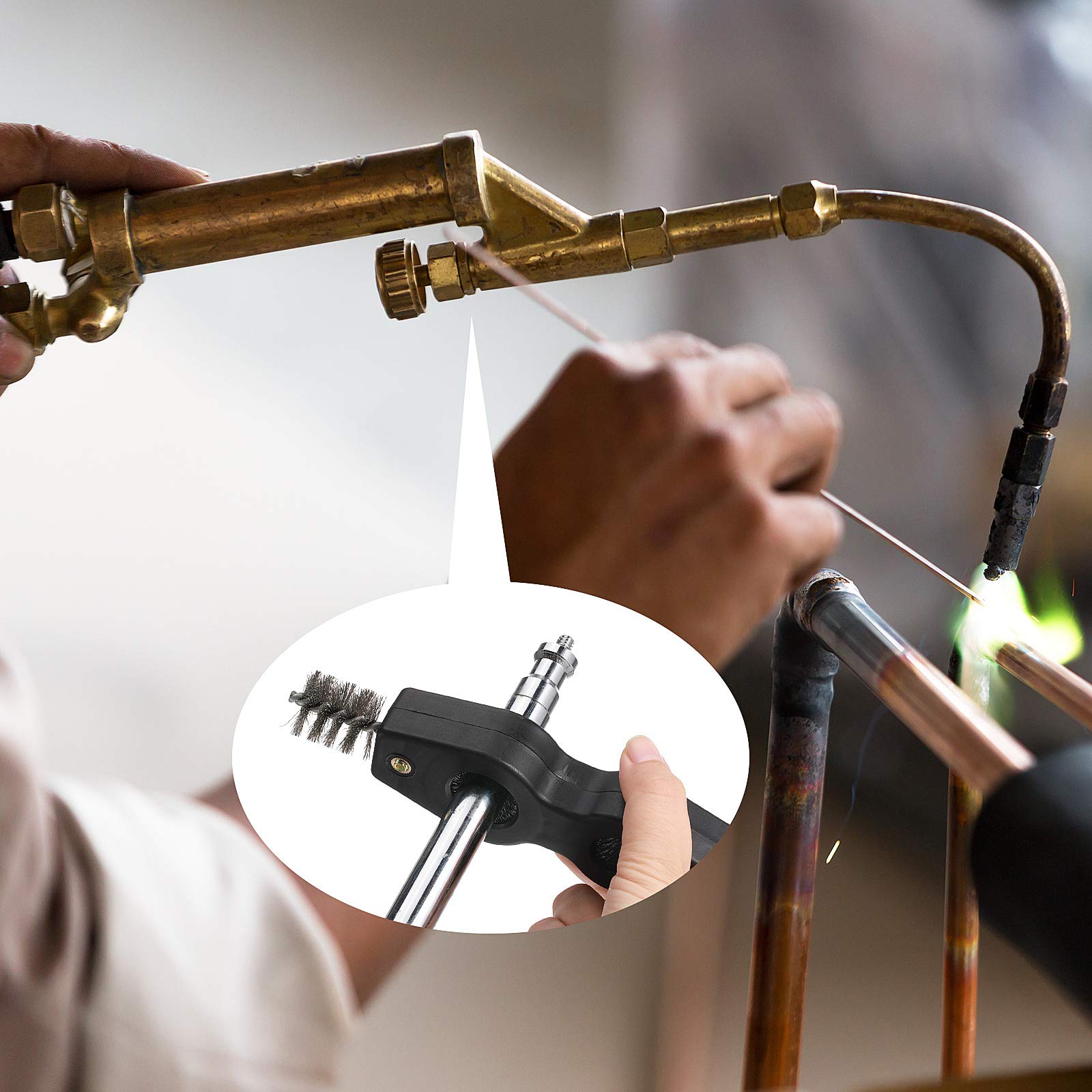 Snapklik.com : 4 Pieces 4 In 1 Copper Tubing Brush 1/2 In And 3/4 In ...