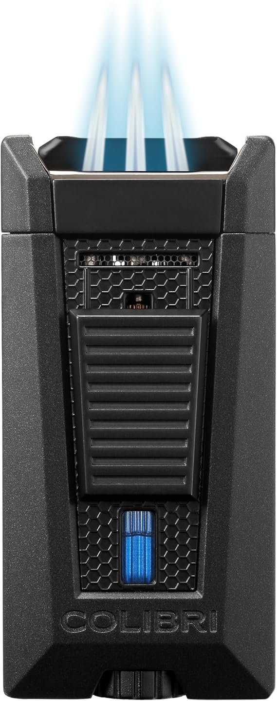Amazon.com: Colibri Stealth Triple Jet Flame Butane Lighter, Windproof & Refillable, Cigar ...