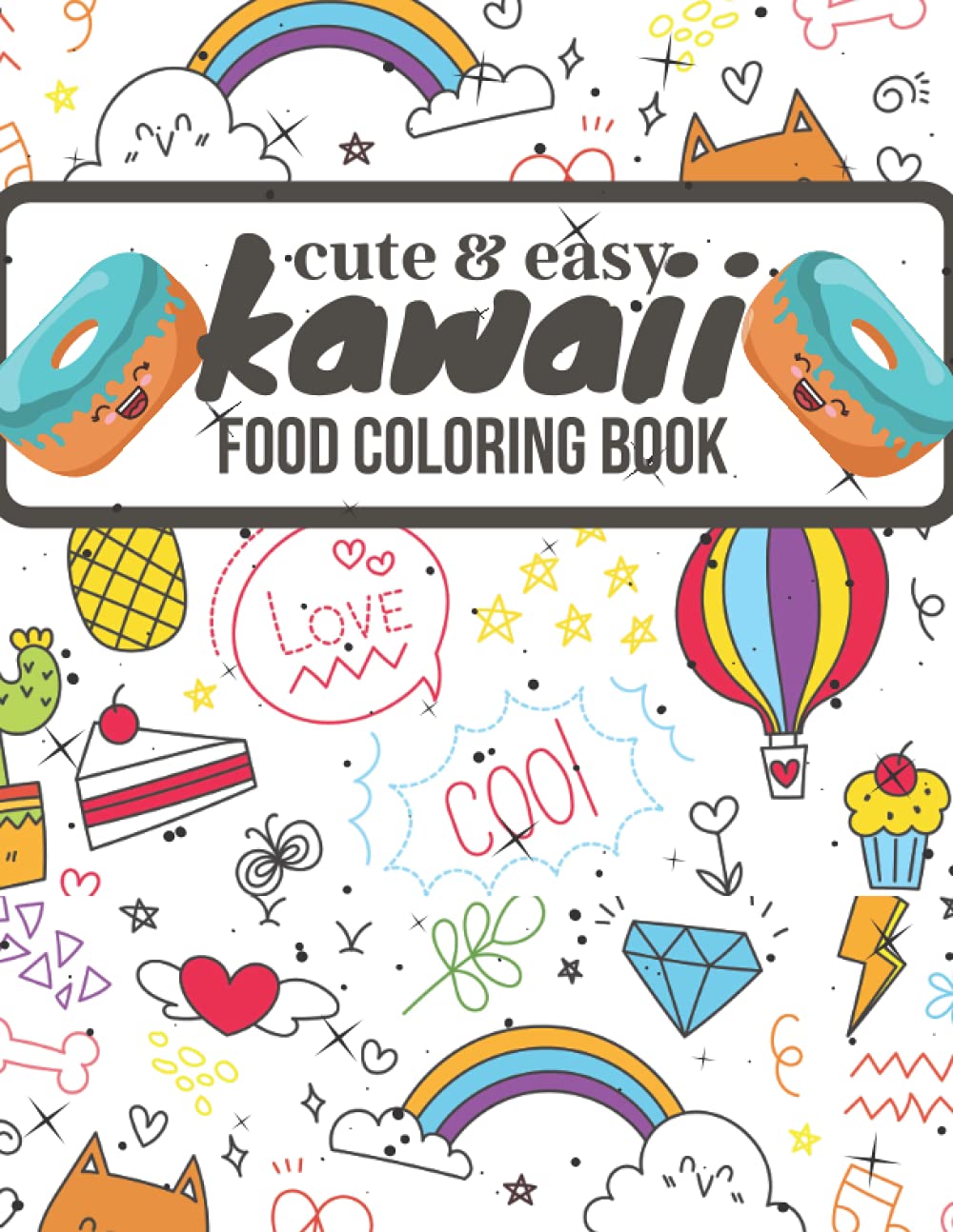 Buy Cute and Easy Kawaii Food Coloring Book: 61 Fun and Relaxing Kawaii ...