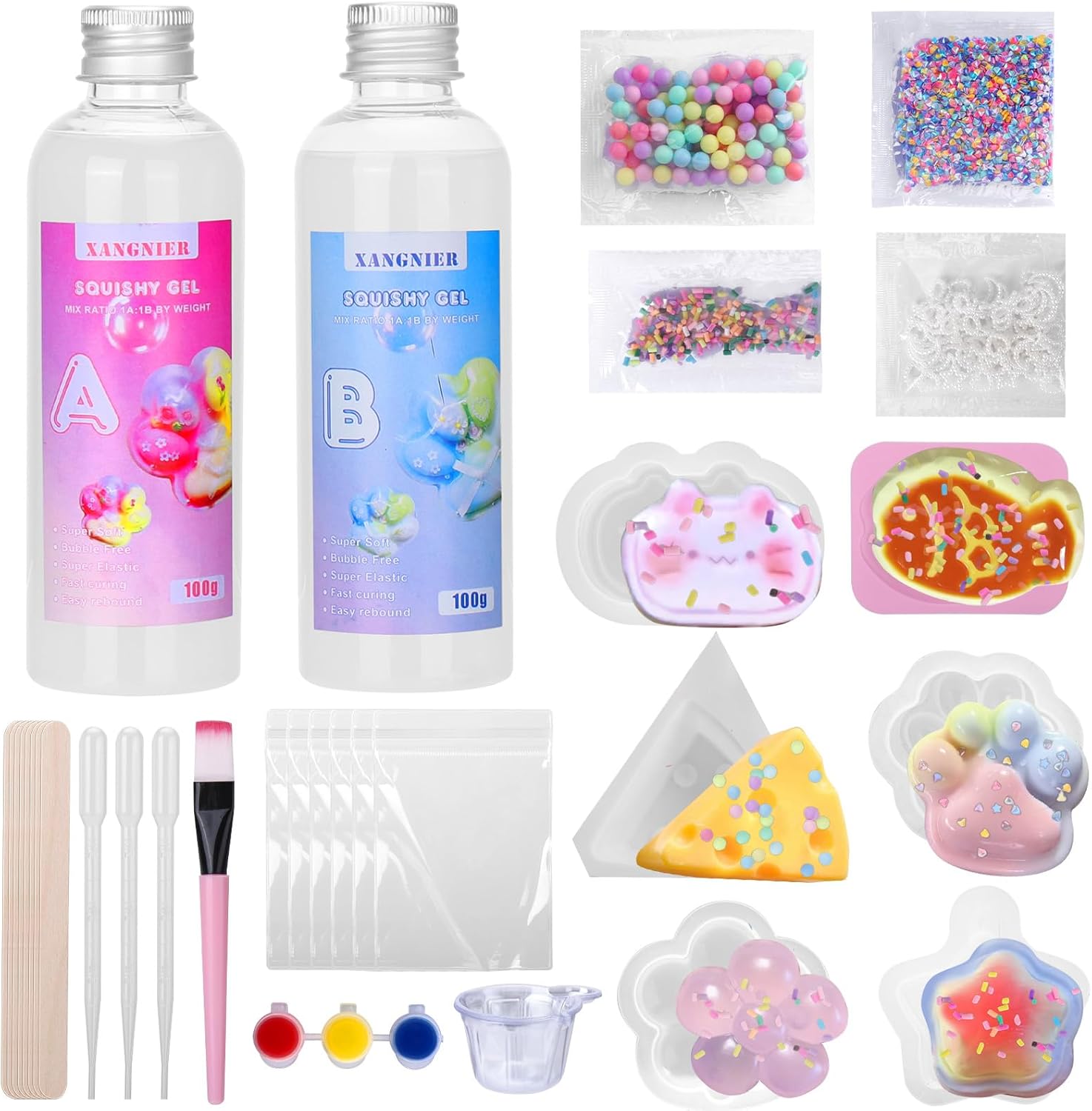 Amazon.com: XANGNIER Liquid Silicone Squishy Maker Kits for Taba ...