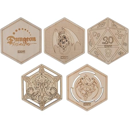 Amazon.com: D&D Class Coasters Set of 14 with Holder Hexagon Gaming Mug ...