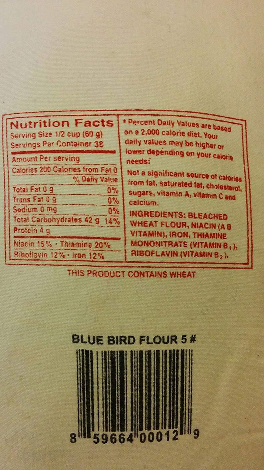 Amazon.com : Blue Bird Flour, 5 Lbs Bag (Original Version) : Grocery ...