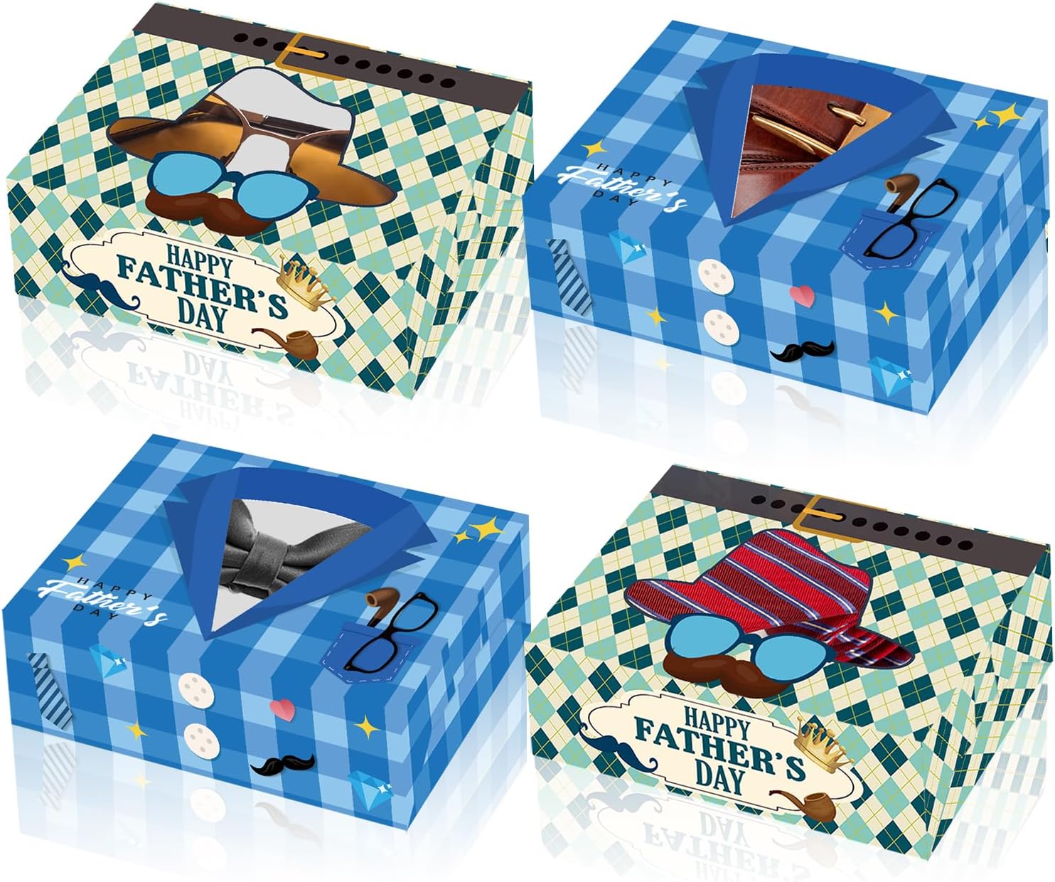 Amazon.com: Blinket Happy Father's Day Cookie Boxes with Window, Father ...