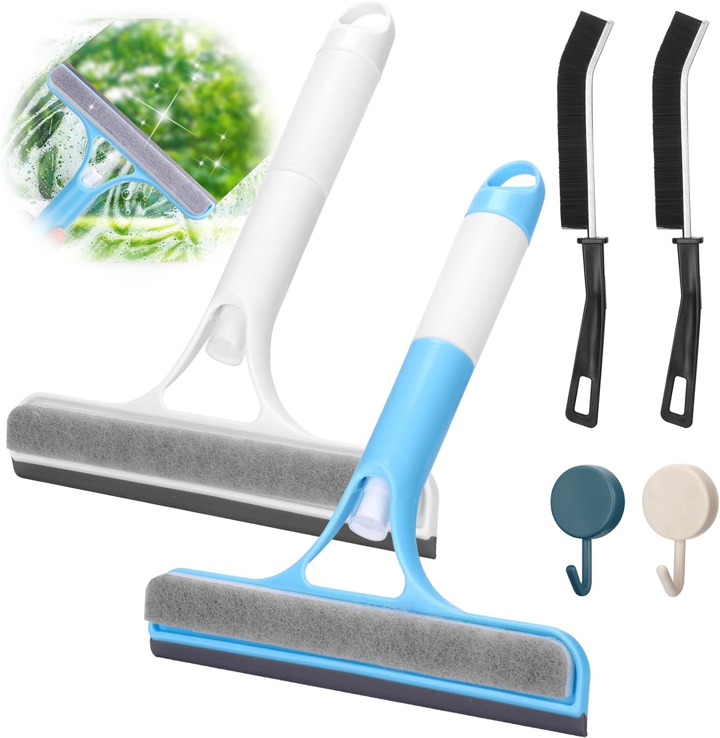 Amazon.com: Juome 2PCS 3 in 1 Window Cleaning Scraper - Window Cleaner ...