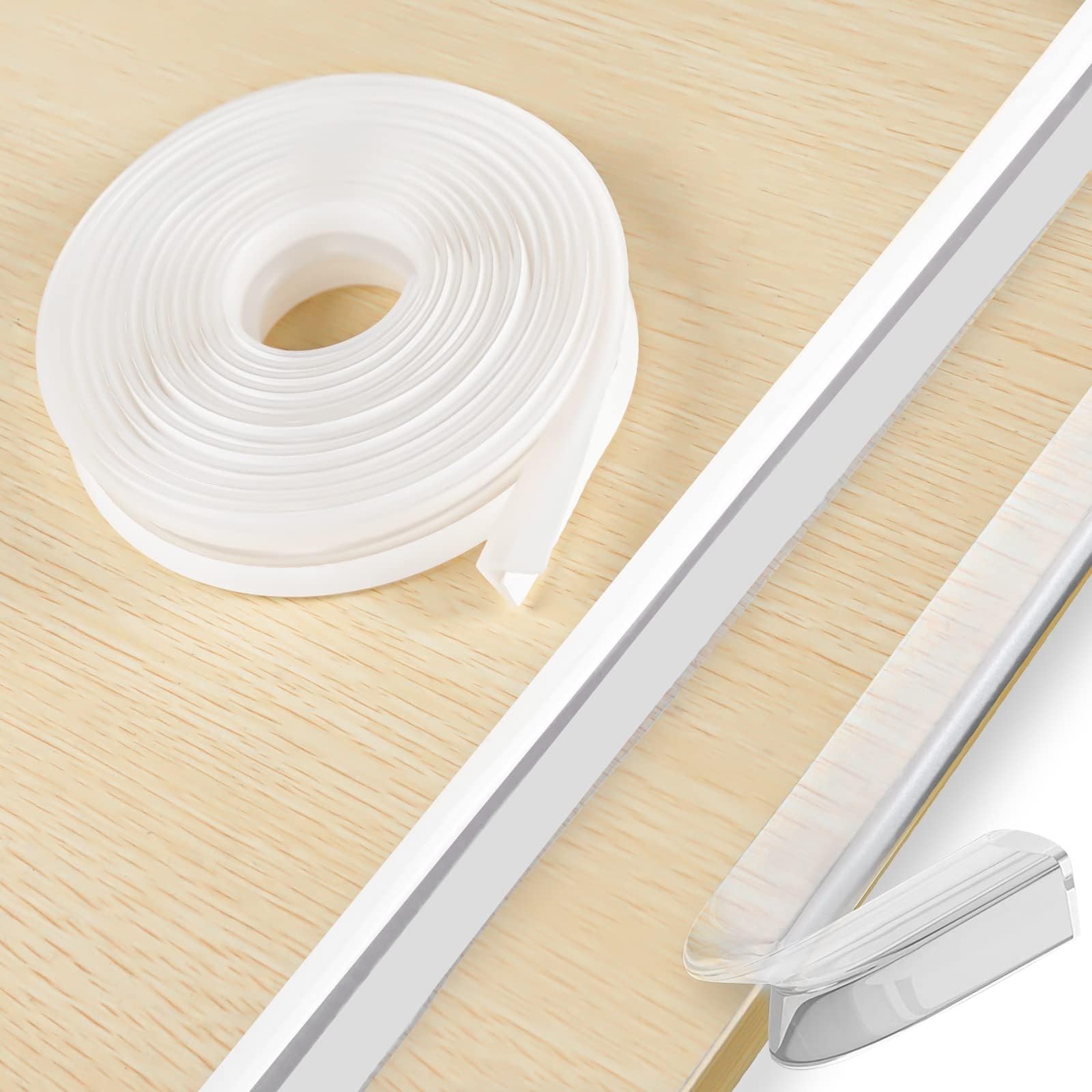 Corner Wall Protector White Plastic Flexi Protection Angle 25mm x 25mm ...