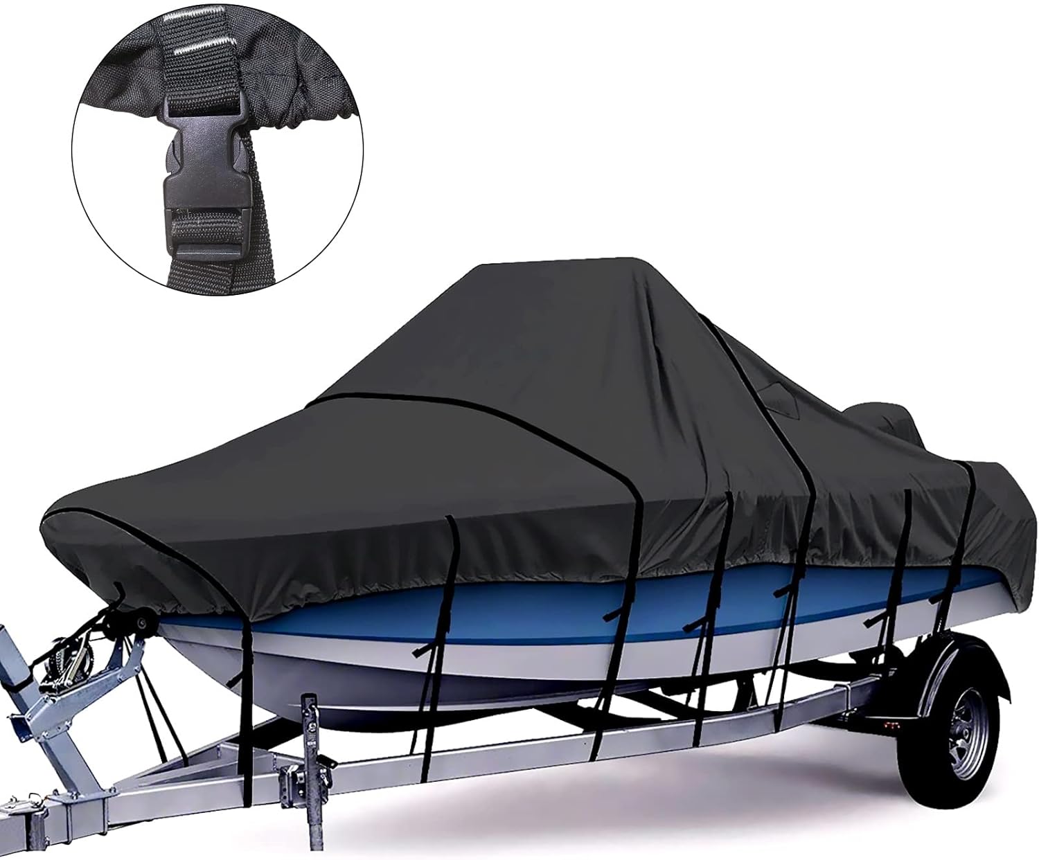 Amazon.com: Tuszom 800D Solution-Dyed Center Console Boat Cover 100% ...