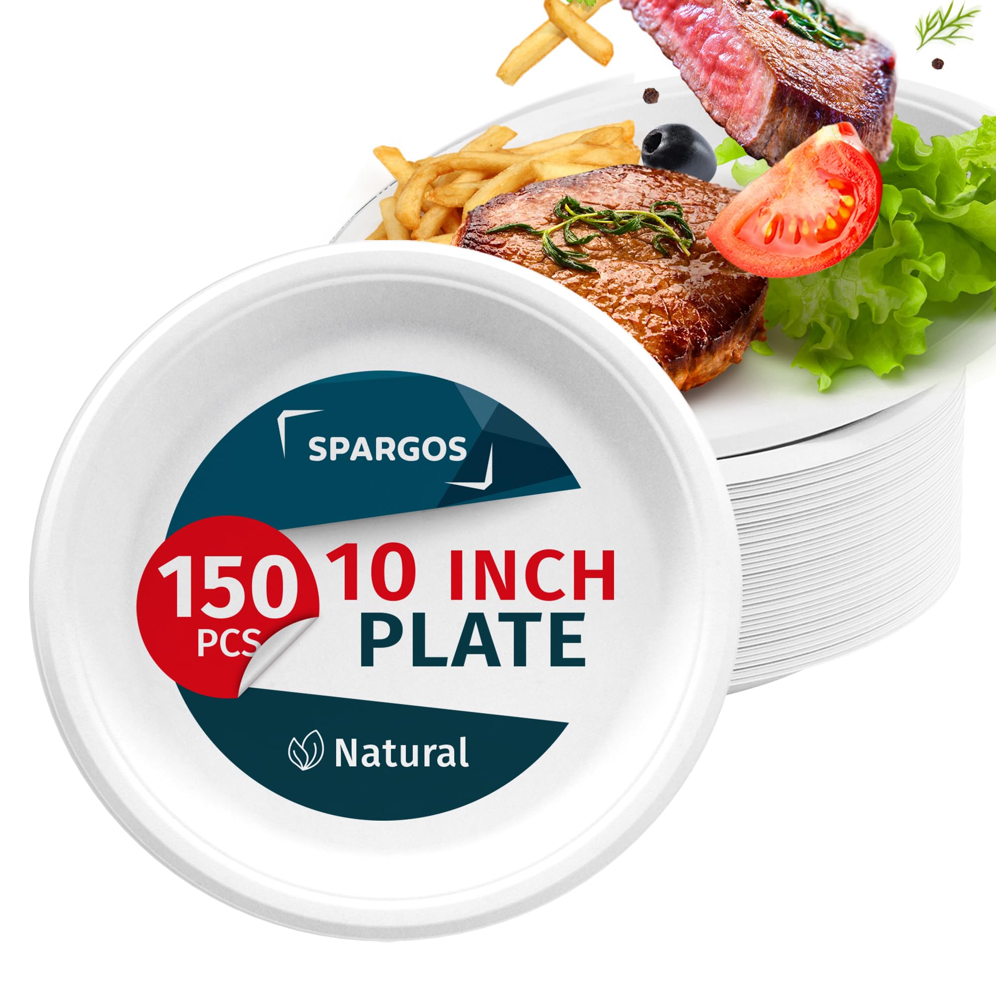 Snapklik.com : SPARGOS Heavy Duty Paper Plates 10 Inch