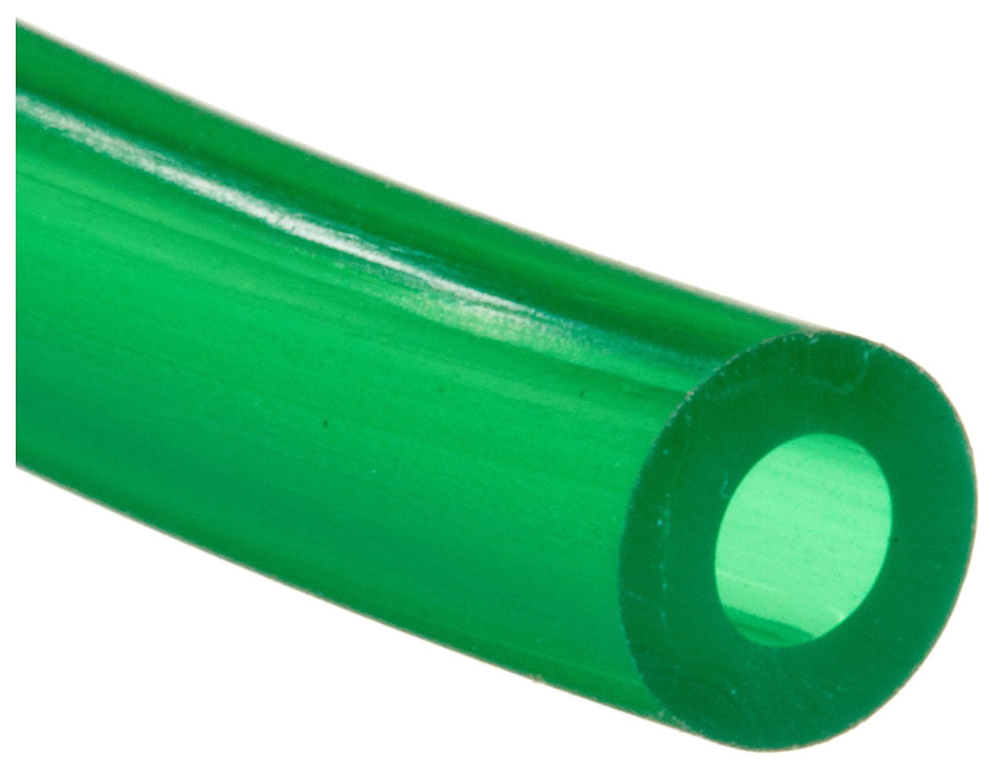 Green Polyurethane Tubing, 0.125" ID, 0.250" OD, 0.063" Wall, 10 ...