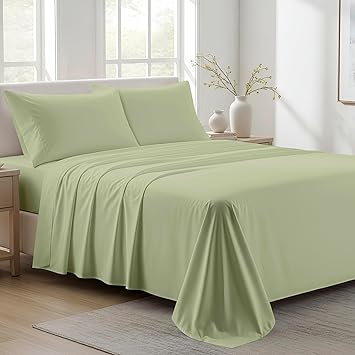 Amazon.com: Ashton Sheets 100% Organic Cotton Sheets Full Size - 4 PC ...