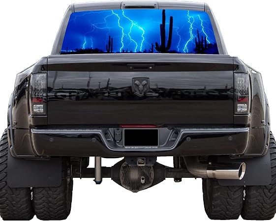 Amazon.com - GRAPHIX EXPRESS Truck Back Window Graphics (P34 Lightning ...