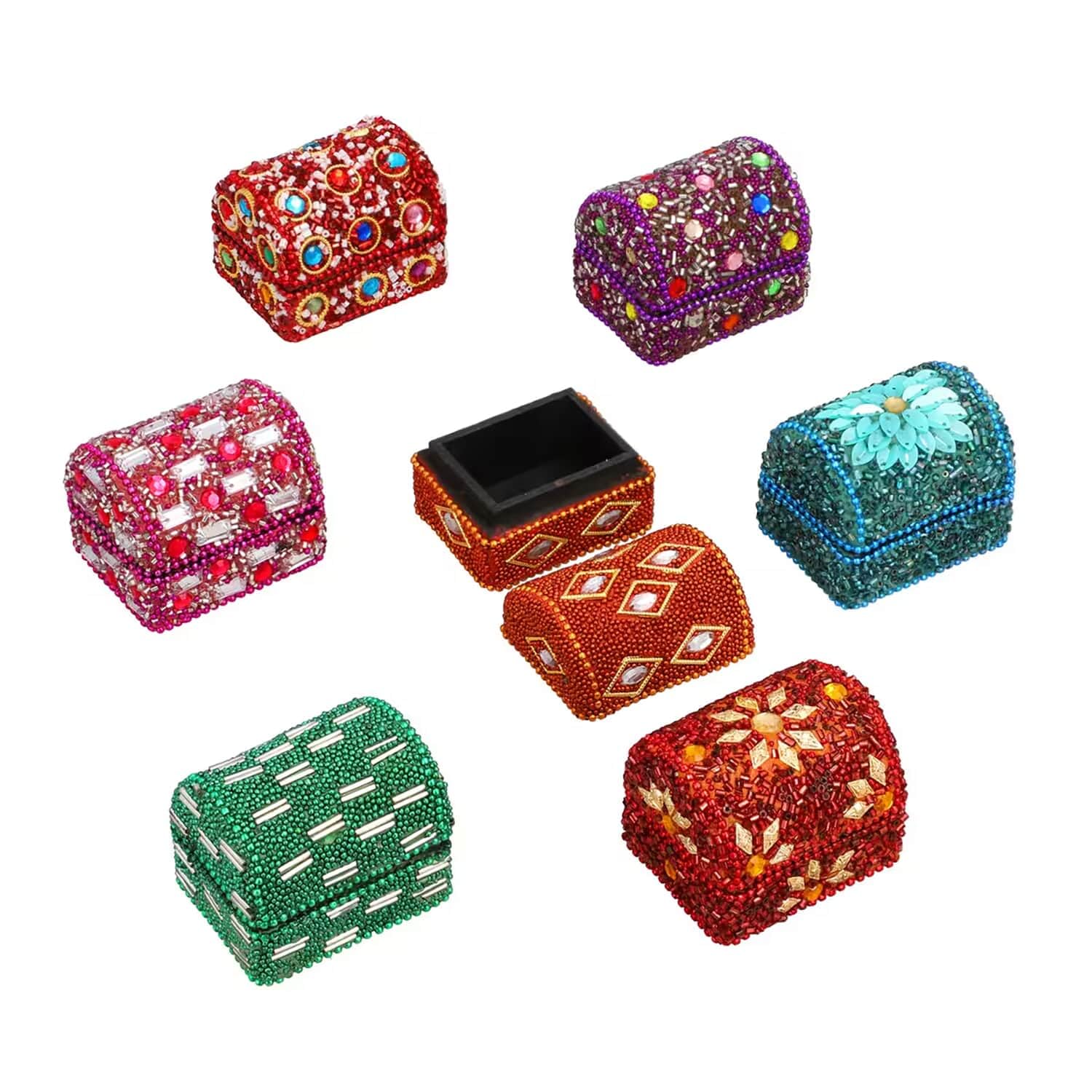 Amazon.com: Small Treasure Box for Women - Colorful Mini Trinket Boxs ...