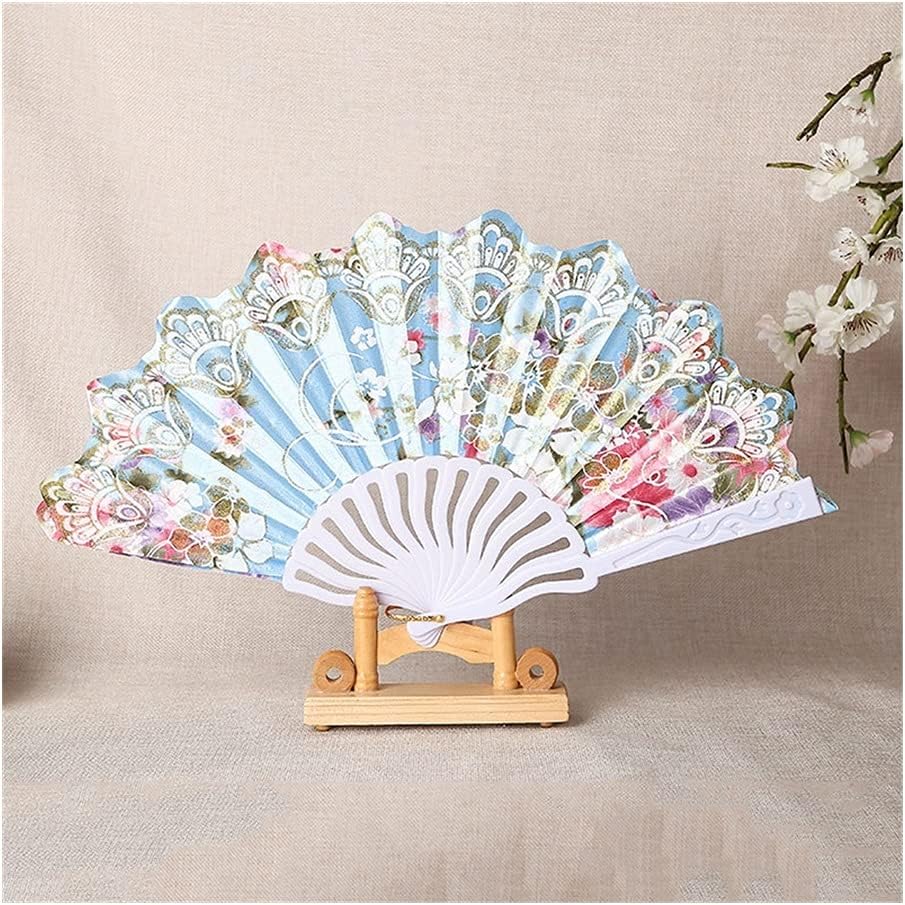 Amazon.com: Handheld Folding Fans Chinese Classic Folding Fan Hand Held ...