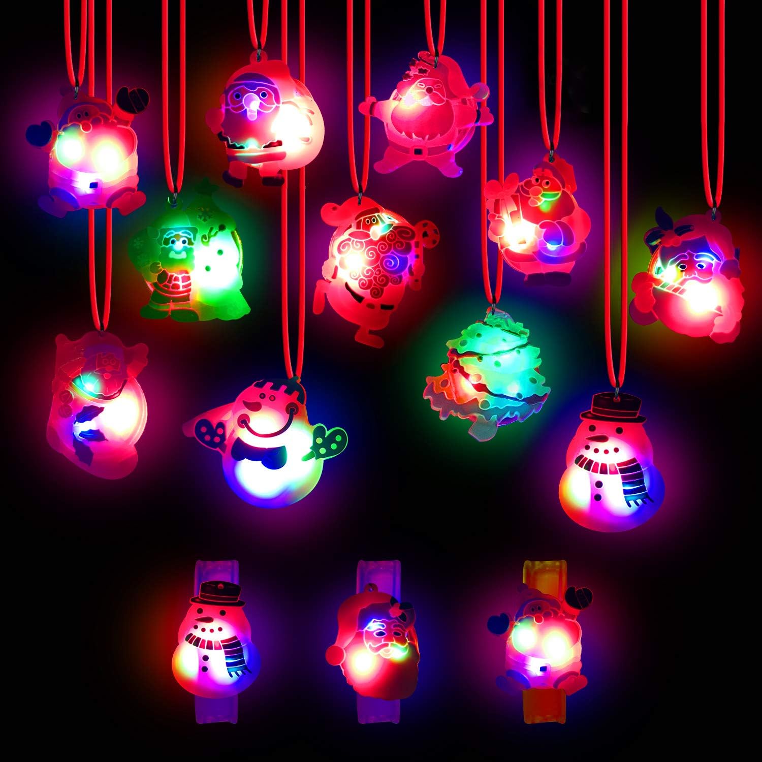 Amazon.com: Christmas Light Up Toy - 24 pcs Christmas LED Light Up ...