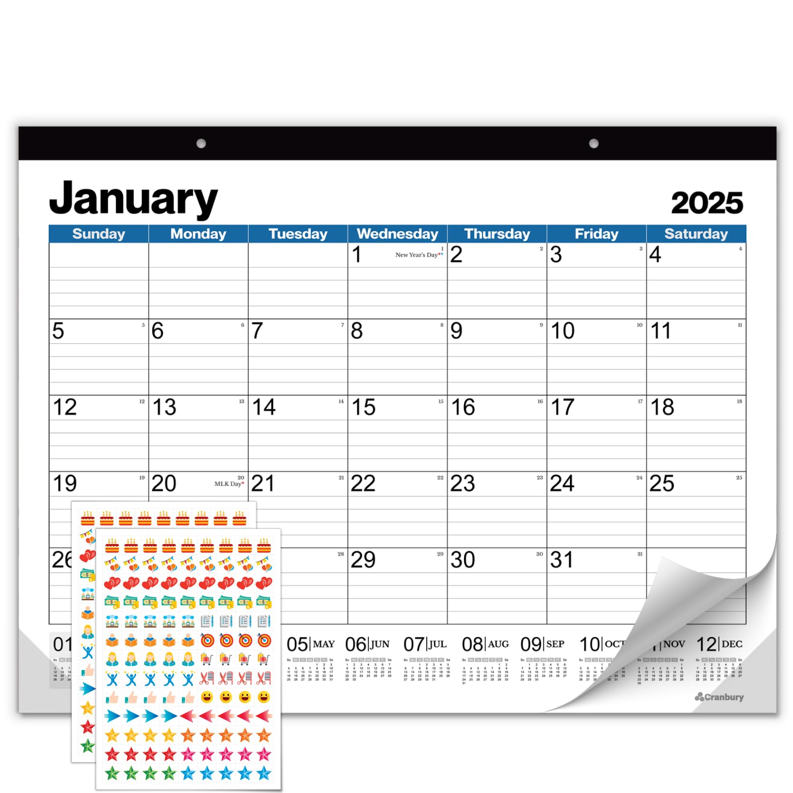 Snapklik.com : Large 22x17 Desk Calendar 2025, Use As Big Deskpad ...