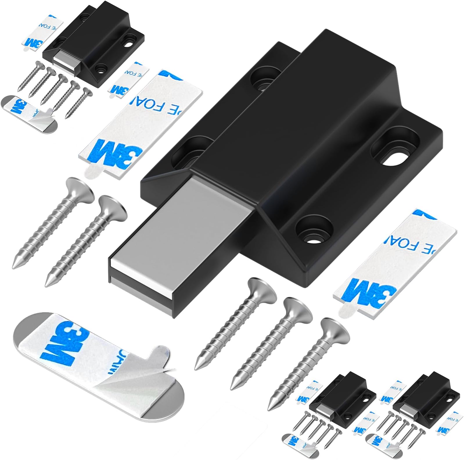 Magnetic Touch Push Open Latch (2, Black) - Amazon.com