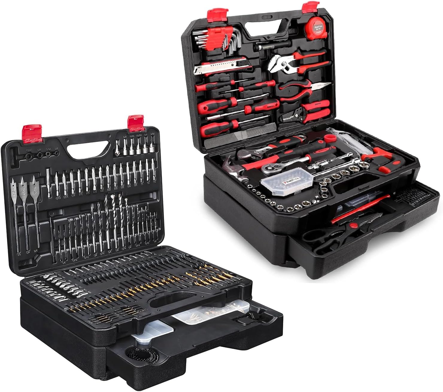 KingTool 325 Piece Home Repair Tool Kit Bundle With 400 Pcs Drill Bit ...