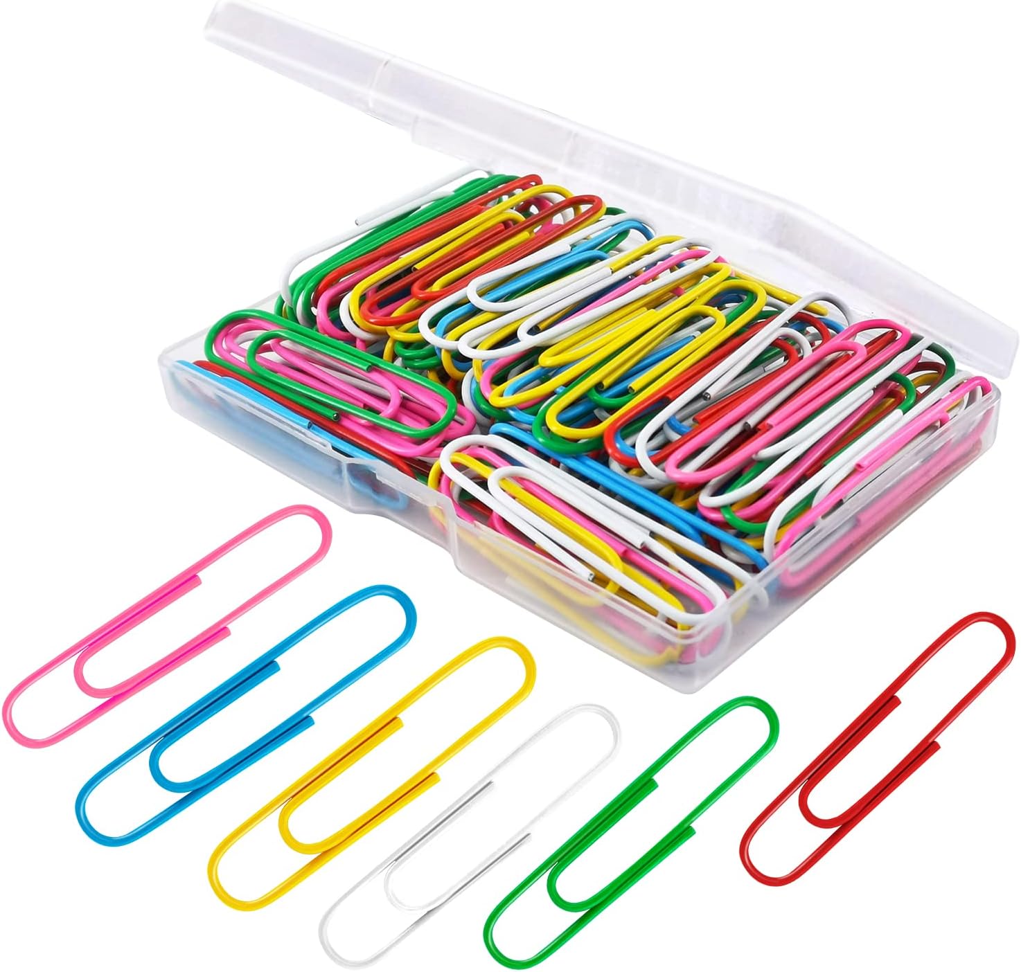 Amazon.com : B BAZIC PRODUCTS Jumbo Color Paper Clips, 50 mm, Assorted ...
