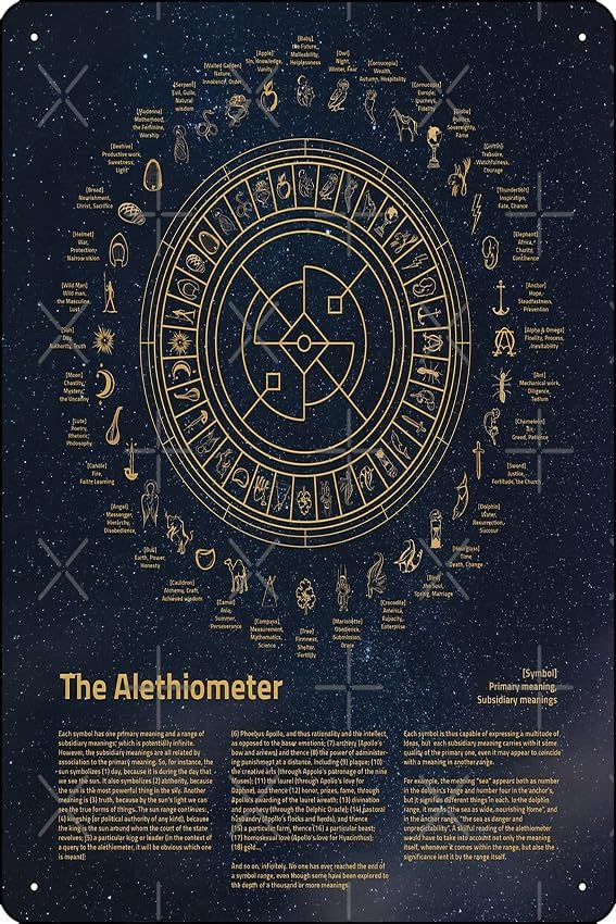 Amazon.com: Oedrtqi Symbols of the Alethiometer Print Funny Metal Tin ...