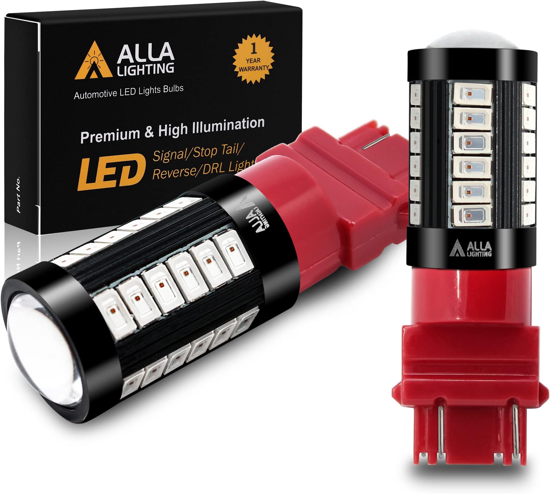 Amazon.com: Alla Lighting 2800lm 3156 3157 LED Strobe Brake Lights ...