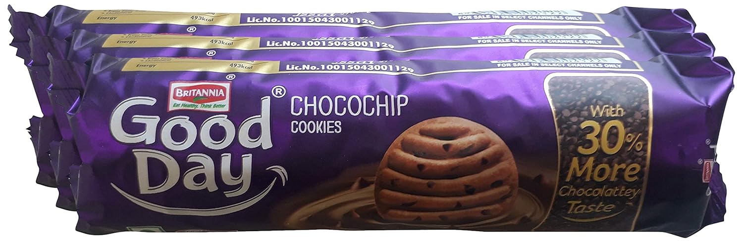 Britannia Good Day Cookies - Choco Chip, 100g (Buy 2 get 1) Promo Pack ...