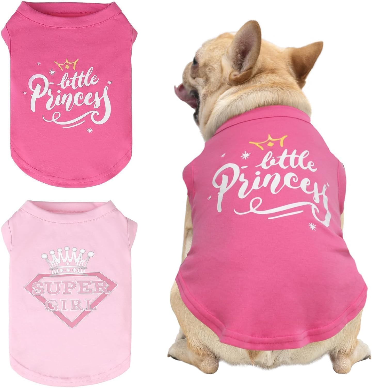 Amazon.com : KOOLTAIL Dog T Shirts 2 Pack Valentine's Day Mother’s Day ...