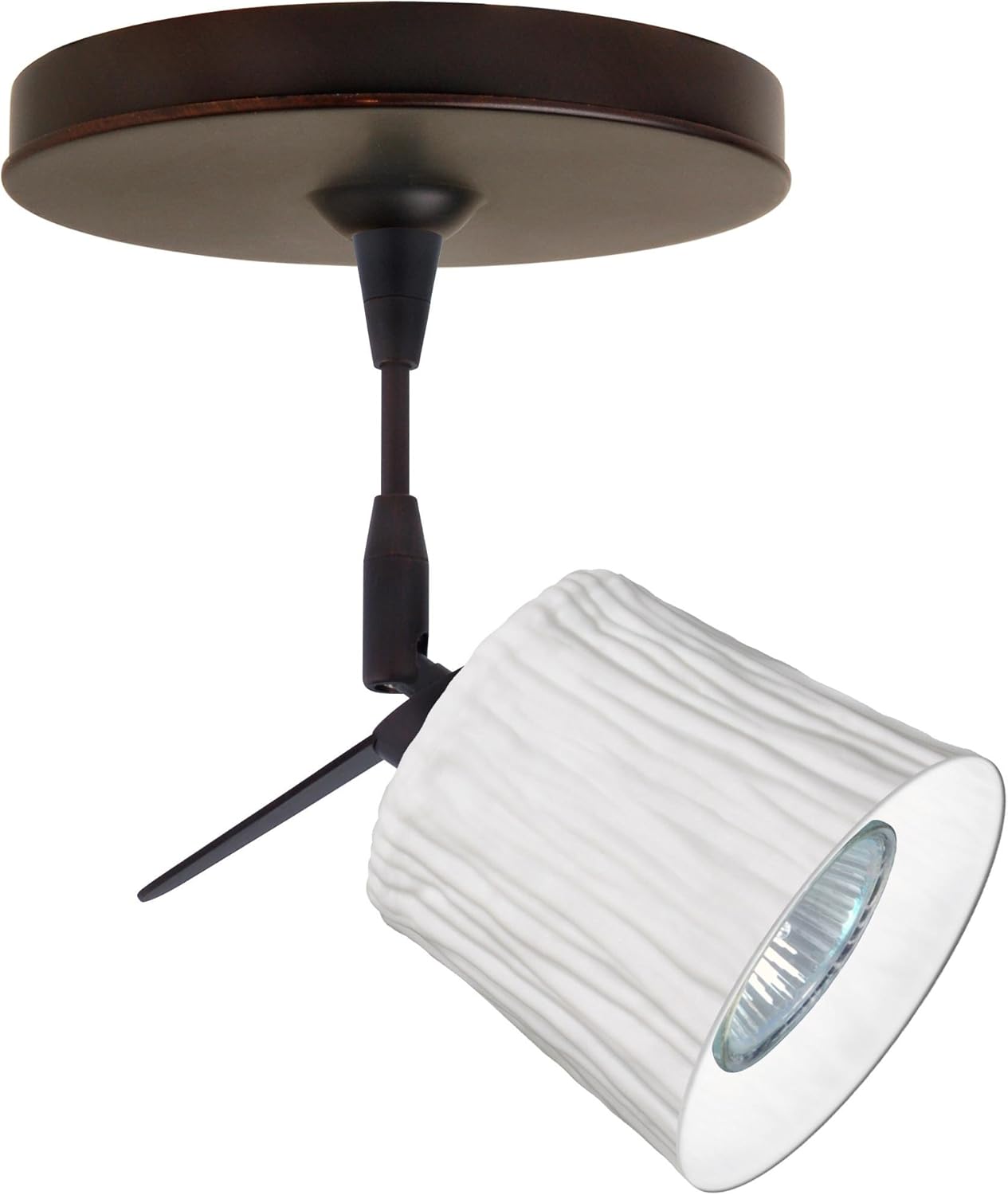 Nico 1 Light Monopoint Spotlight Finish: Bronze, Shade Color: Opal ...