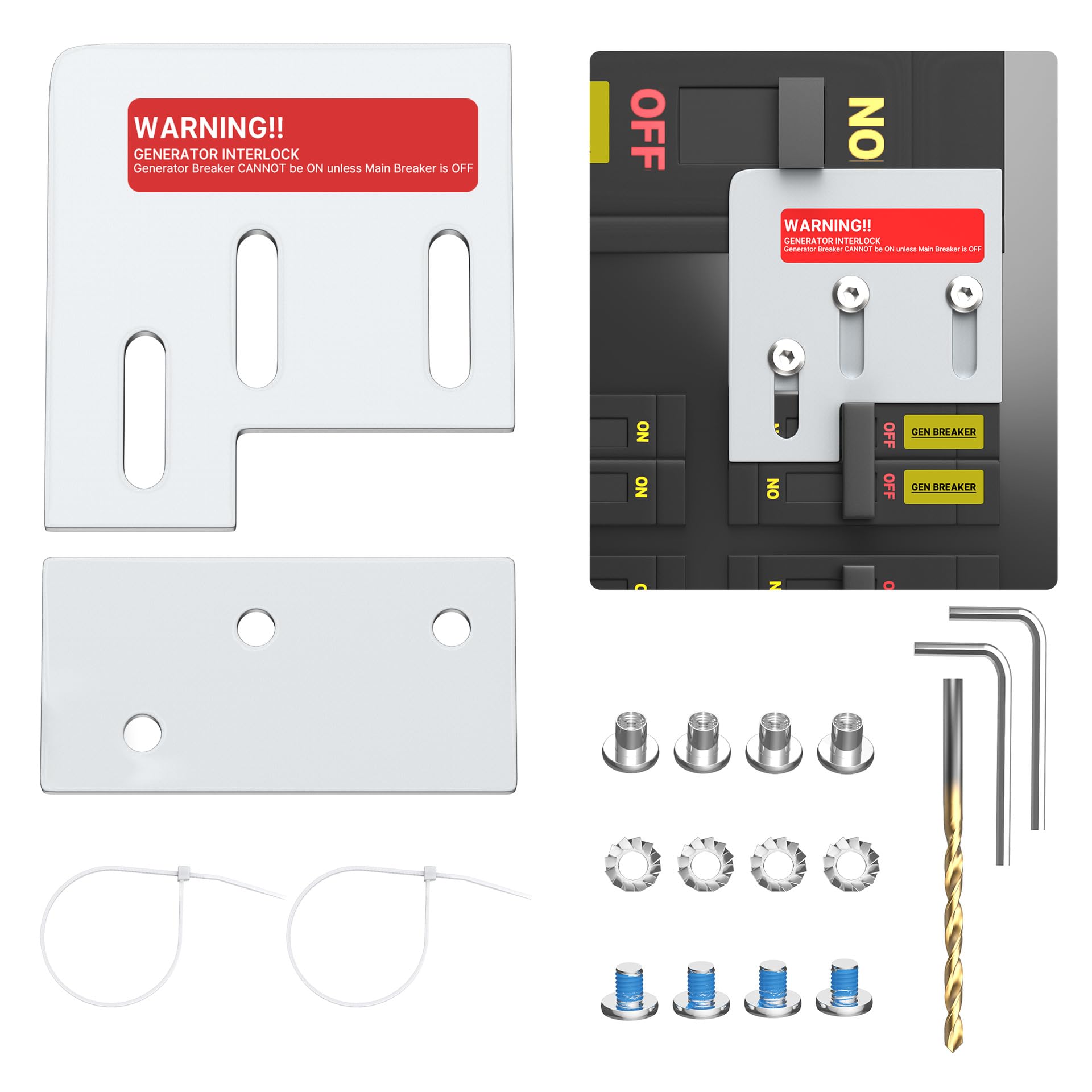 Generator Interlock Kit Compatible with Square D QO or Homeline 150 or ...