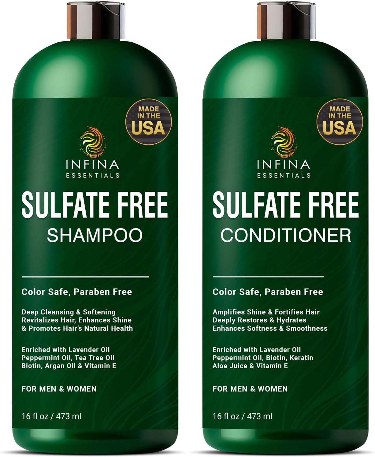 Amazon.com : Sulfate Free Shampoo and Conditioner Set For Curly Hair ...