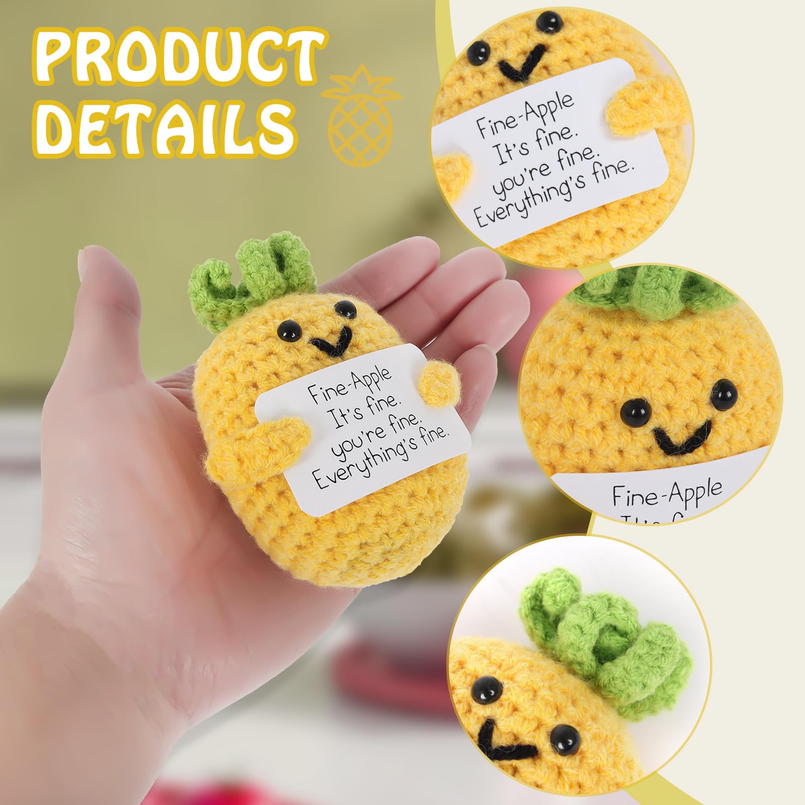 KufaerBeam Funny Positive Carrot Crochet Dolls,Handmade Emotional ...