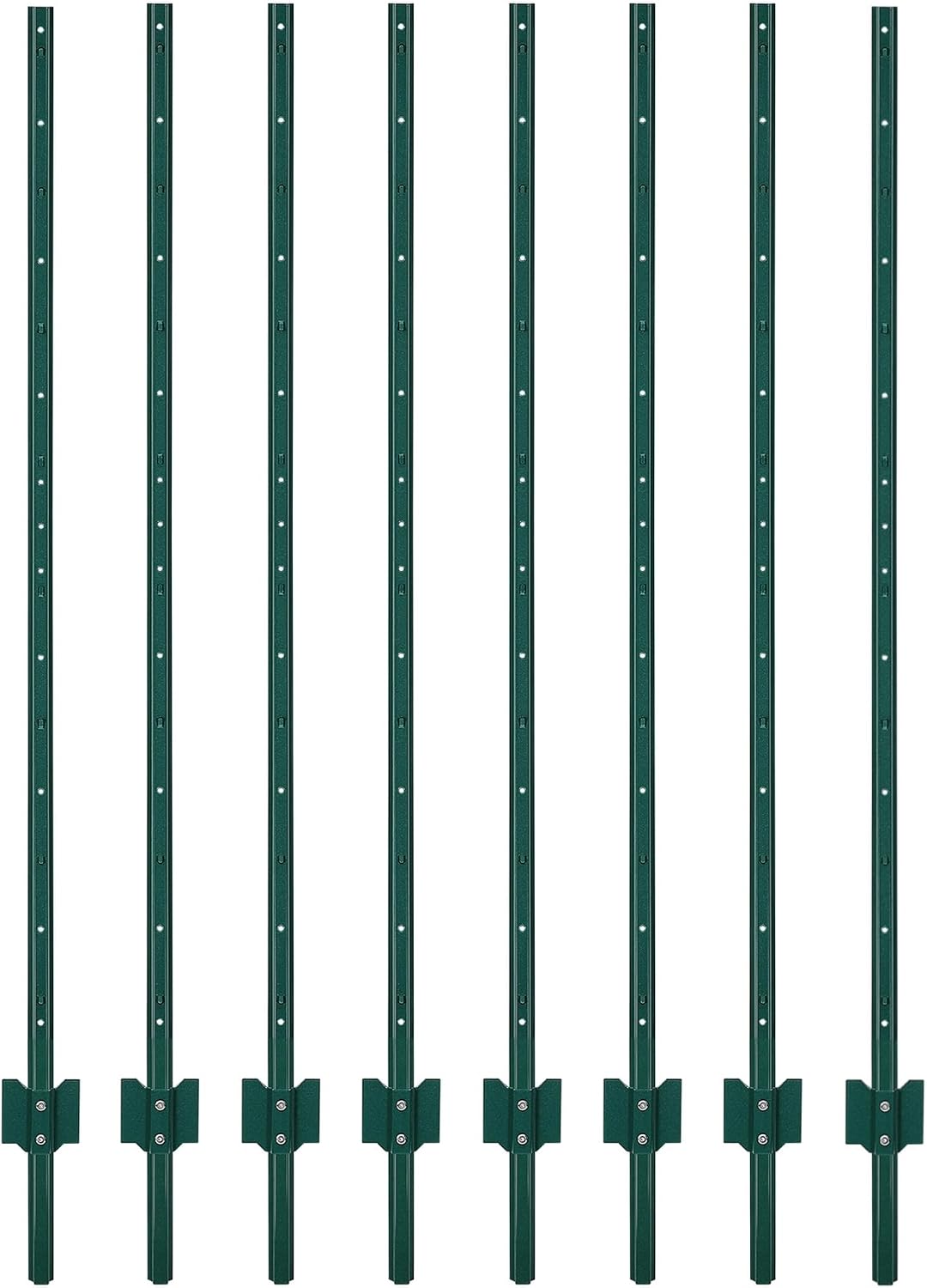 Amazon.com : GarveeTech 5 ft Metal Fence Posts, 8-Pack U-Channel Sturdy ...